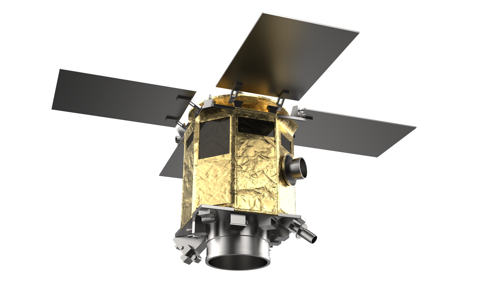 Space Satellite Orbiting In Space 3d Rendering Illustration 35321042 Png