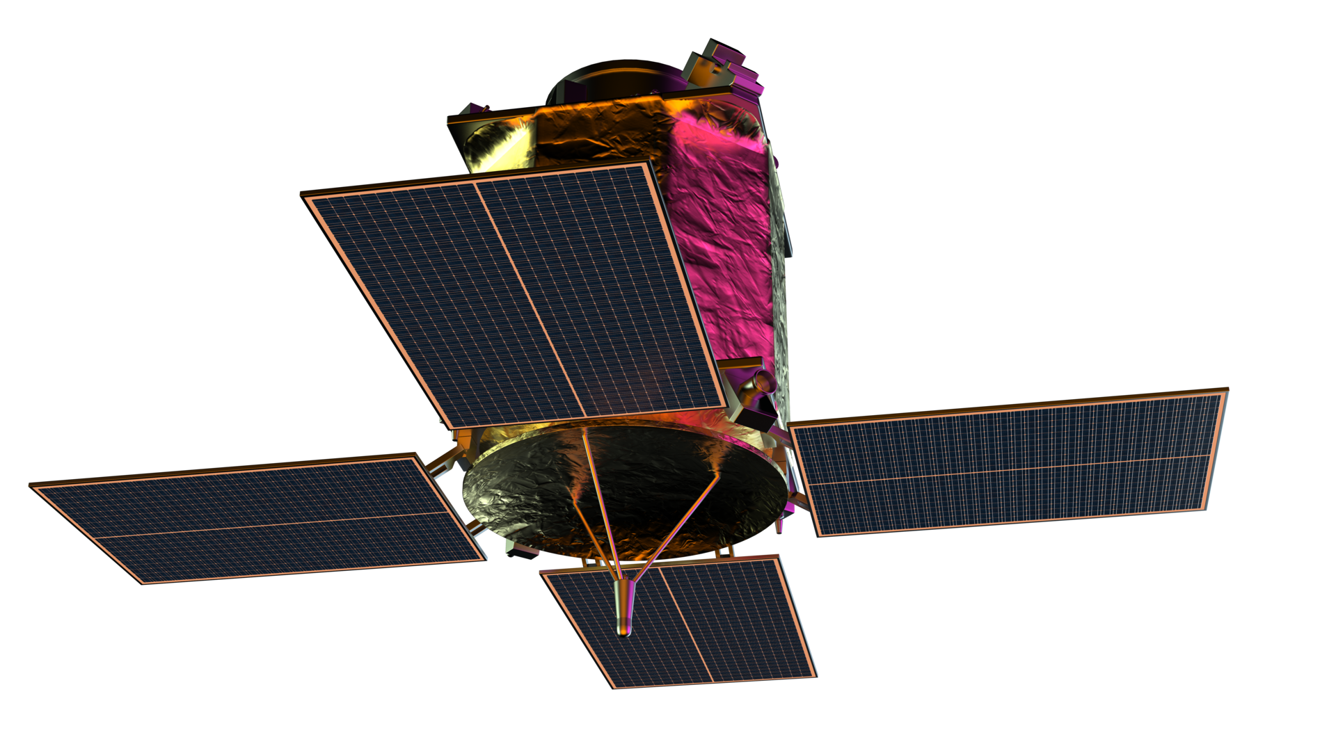 Space Satellite Orbiting In Space 3d Rendering Illustration 35321048 Png