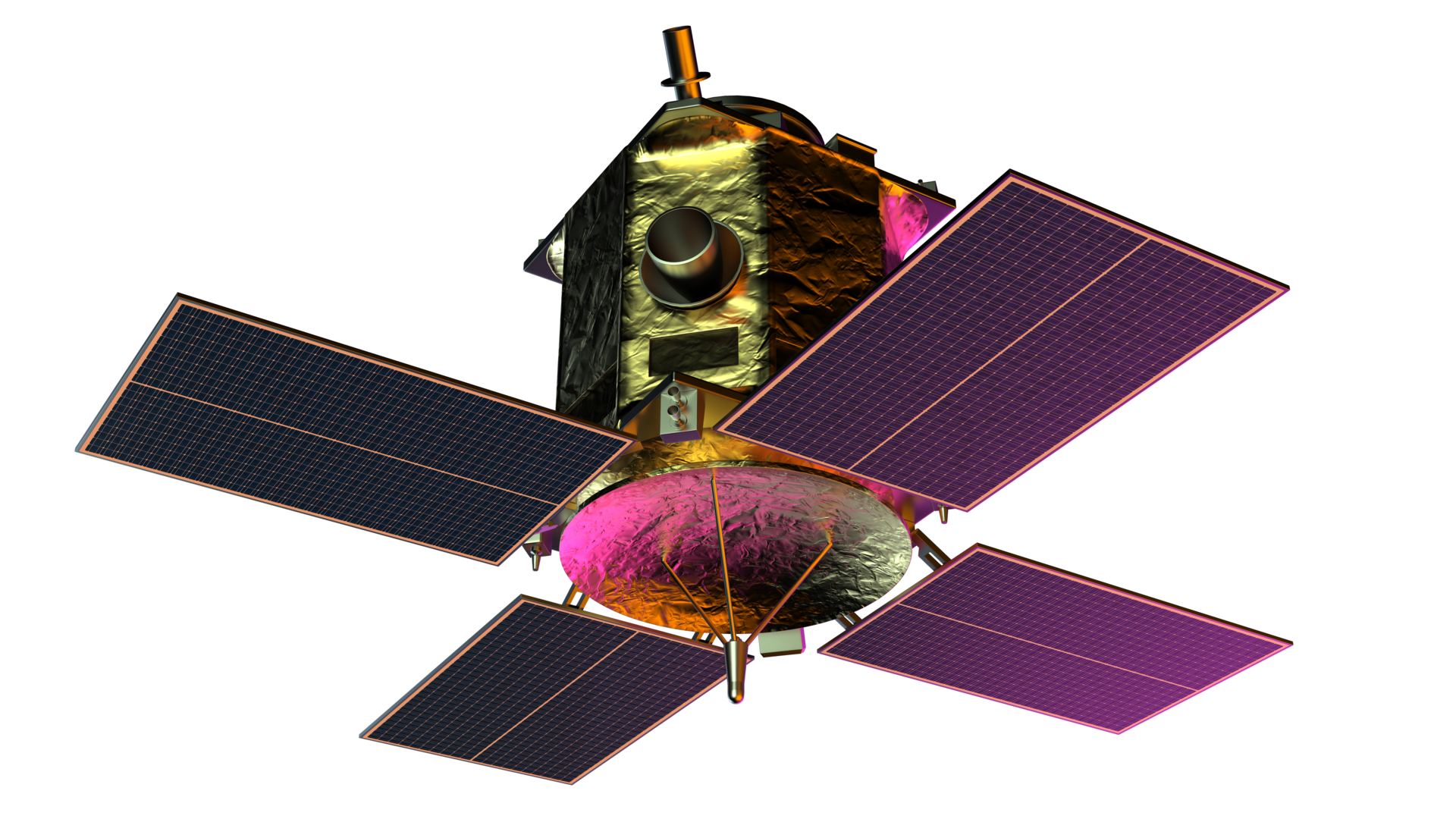 Space Satellite Orbiting In Space 3d Rendering Illustration 35321075 Png