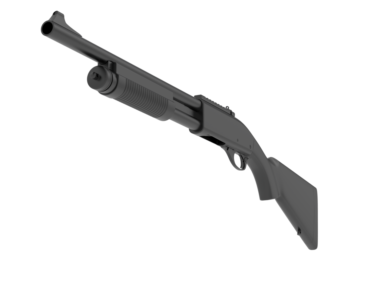 Shotgun Isolated On Background 3d Rendering Illustration 35321469 Png