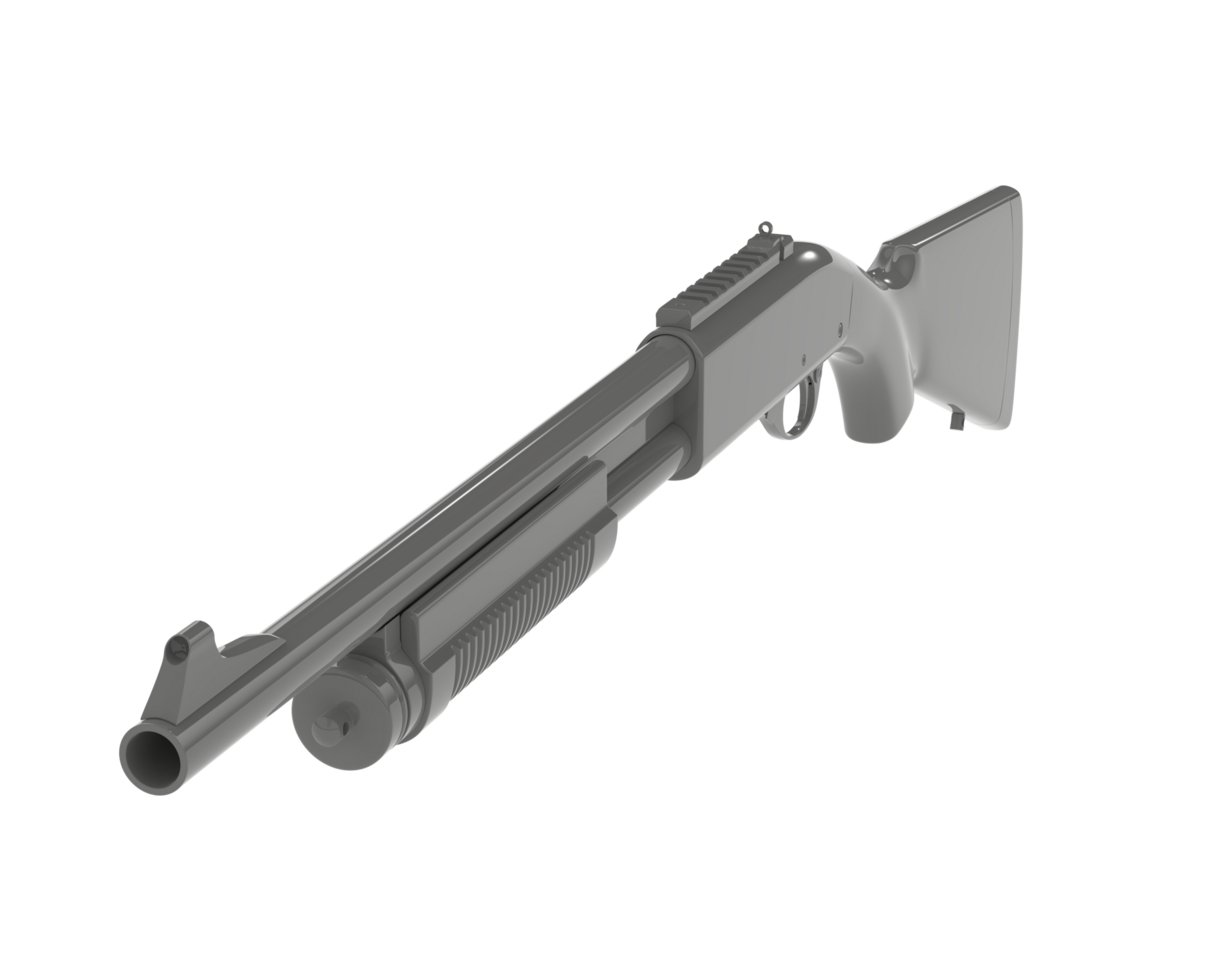 Shotgun Isolated On Background 3d Rendering Illustration 35321472 Png