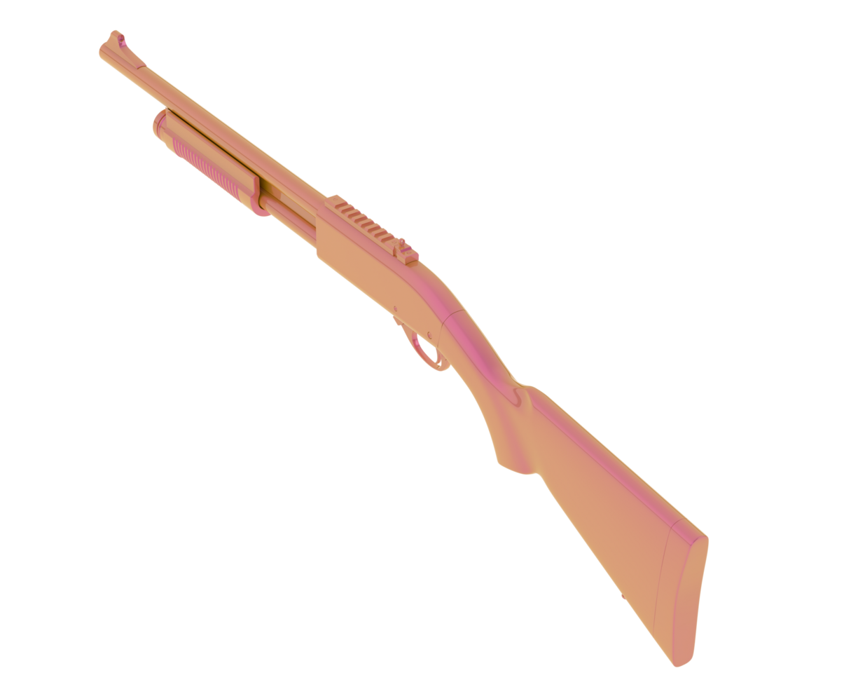 Shotgun Isolated On Background 3d Rendering Illustration 35321511 Png