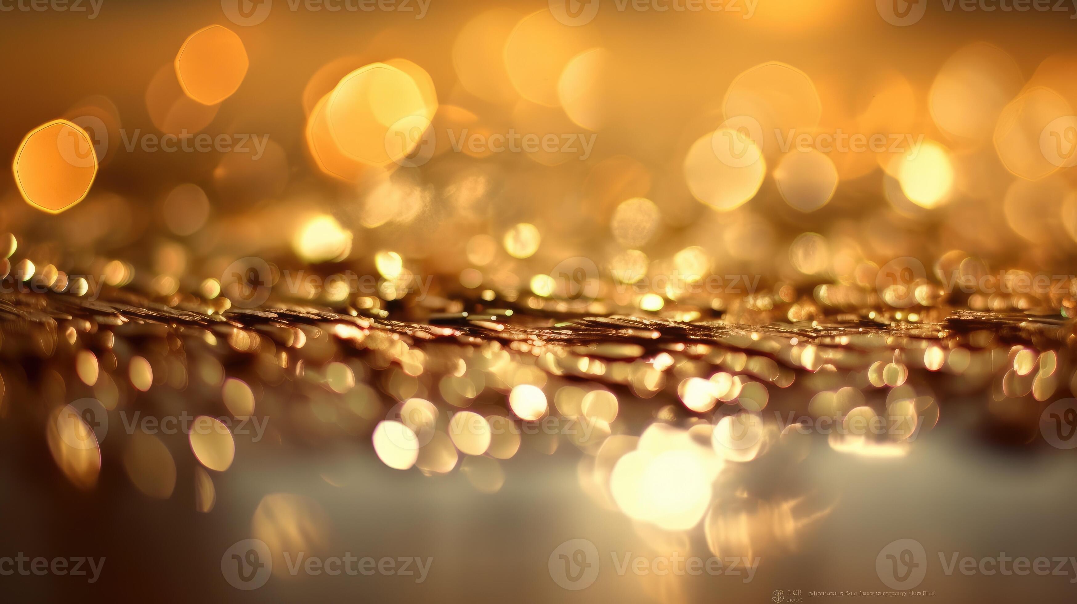 AI generated Sparkling Luxury, Gold Glitter, Bokeh Sparkles, and Particles 35326282 Stock Photo ...