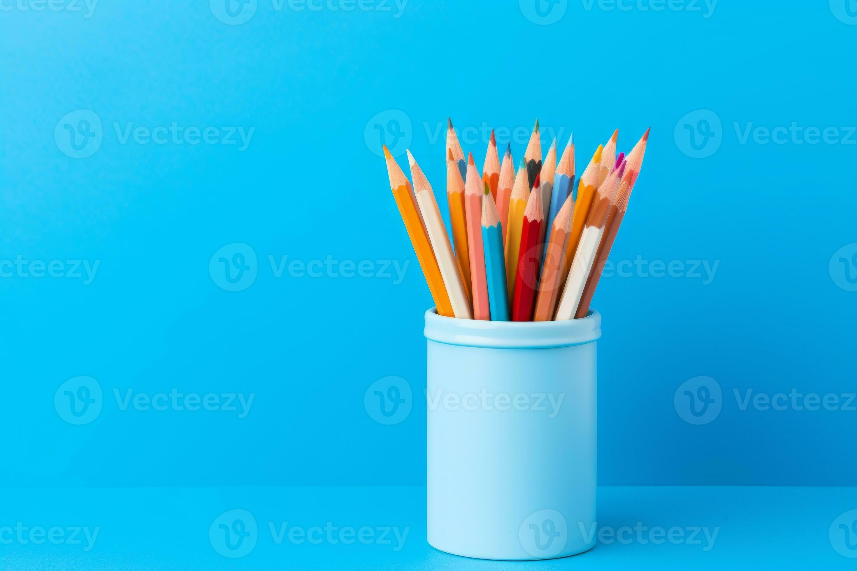 AI generated Pencil and pencils on colour background in box 35330923 ...
