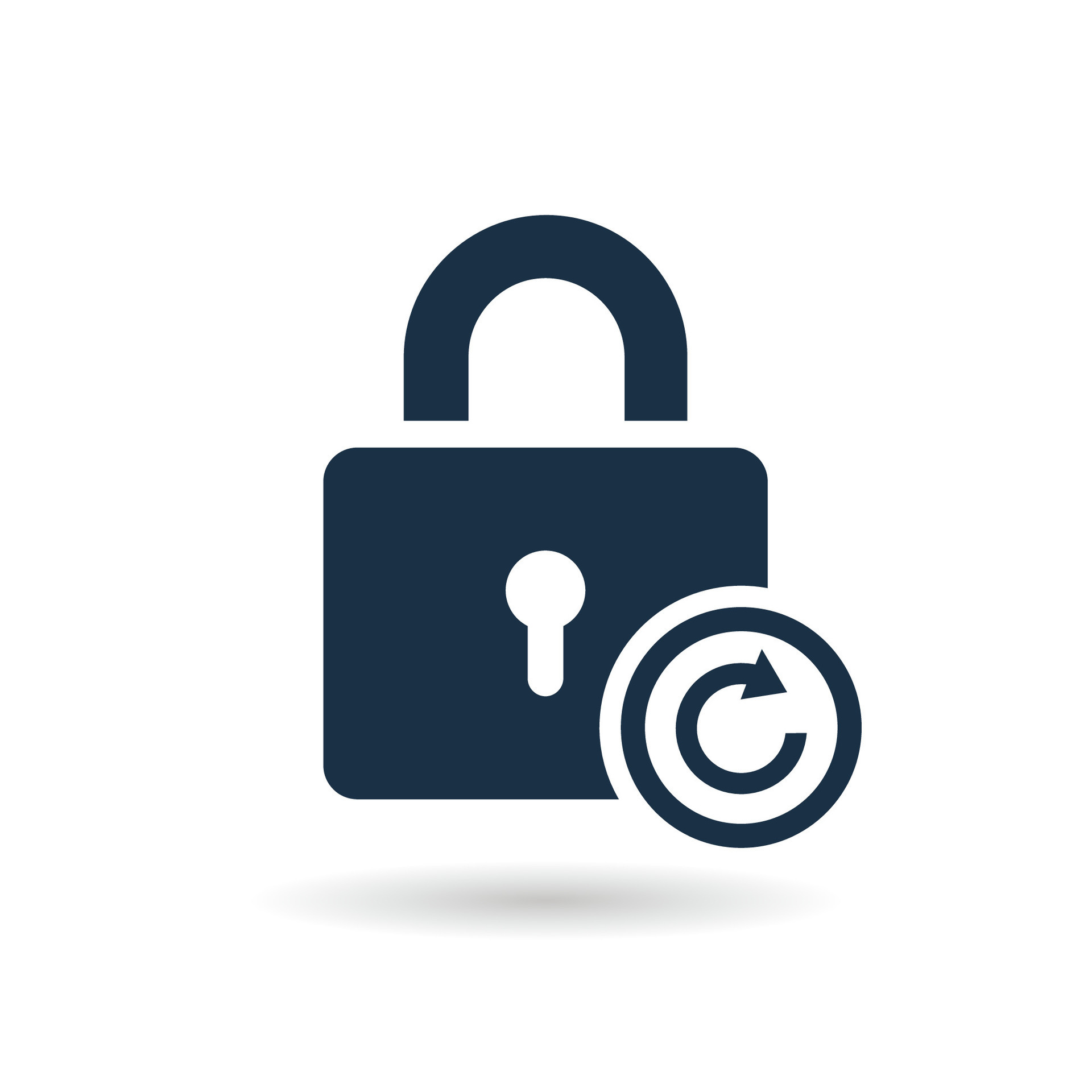 Reset Password Icon Repeat Safety Icon Lock Reload Icon On White Background 35333327 Vector