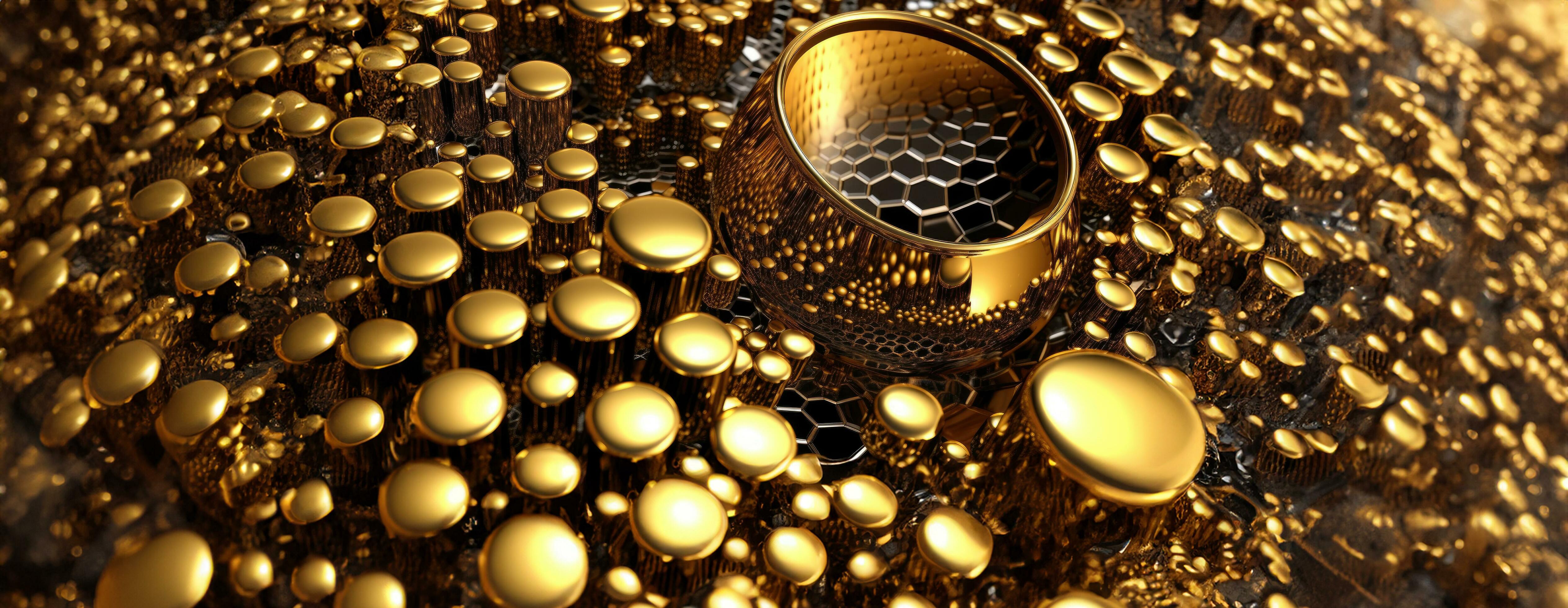 AI generated Gold background or texture and gradients shadow. AI ...