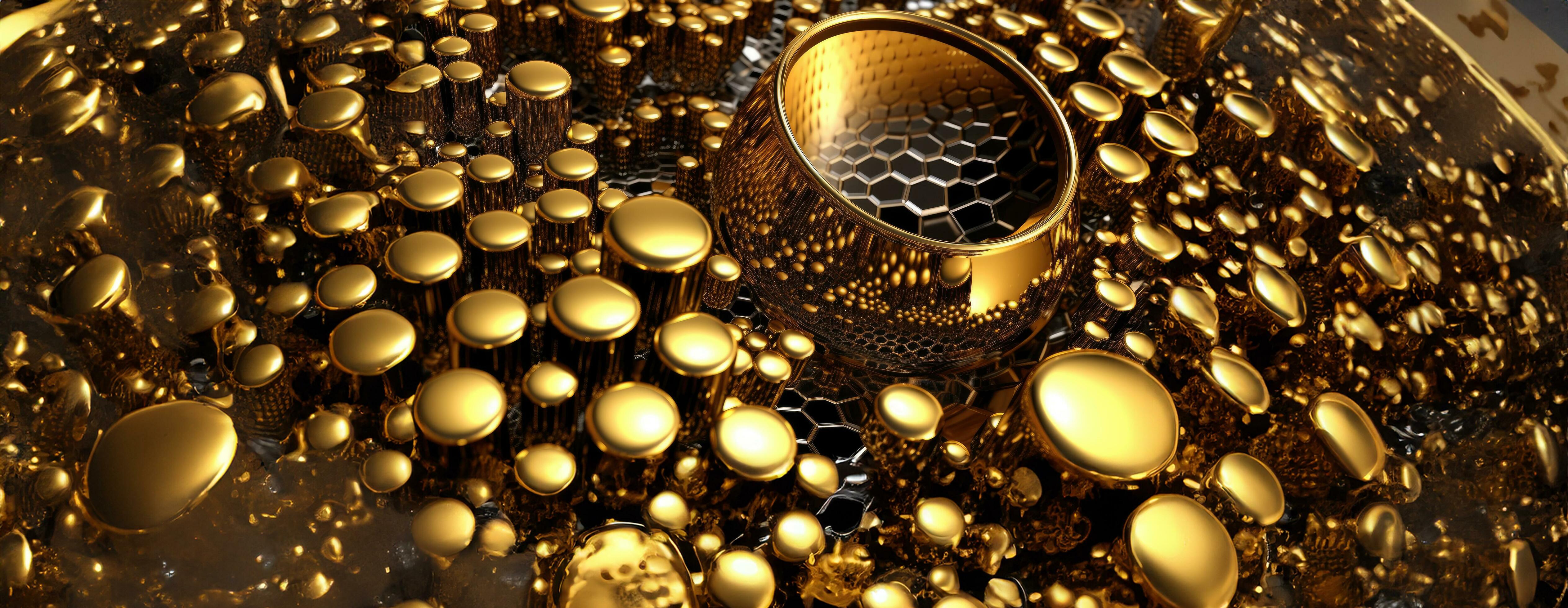 AI generated Gold background or texture and gradients shadow. AI ...