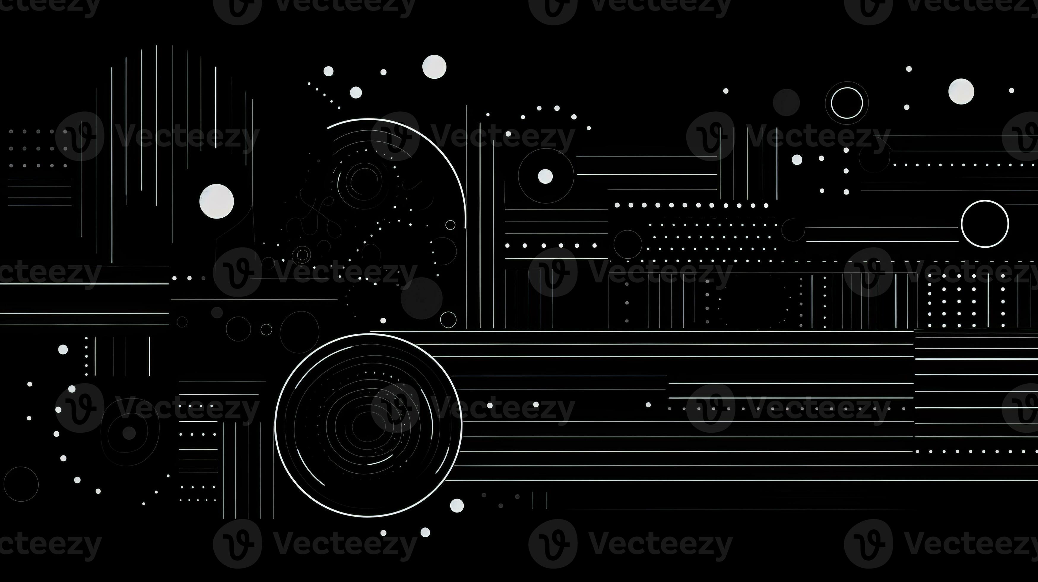 AI generated Abstract background with geometric shapes, lines, circles ...