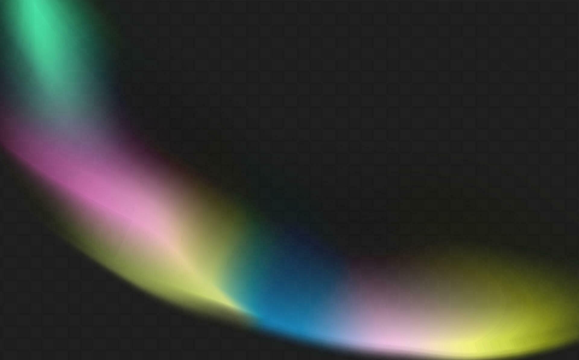 A set of colourful vector lens, crystal rainbow light and flare ...