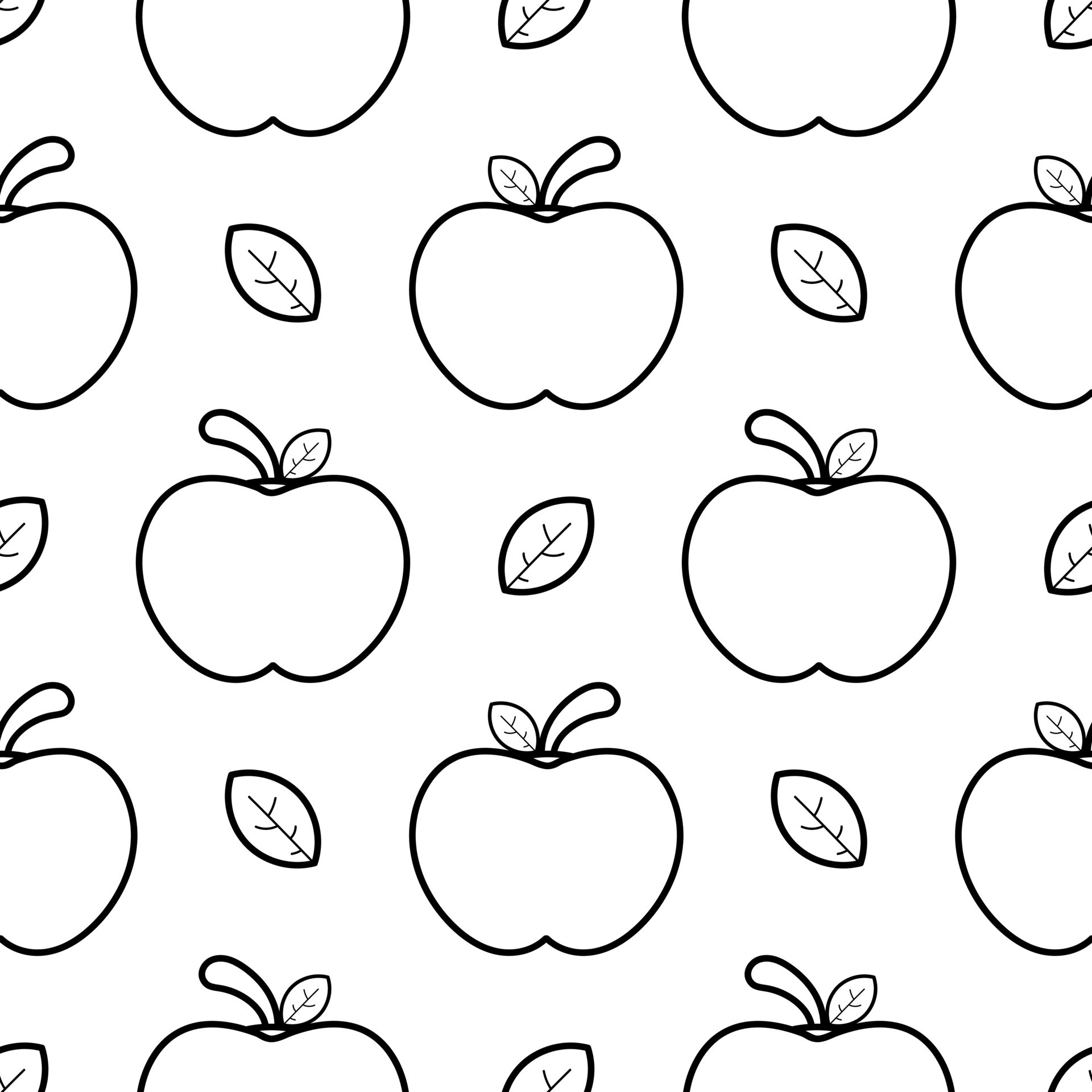 Seamless Pattern Of Hand Drawn Apples 35354146 Vector Art At Vecteezy
