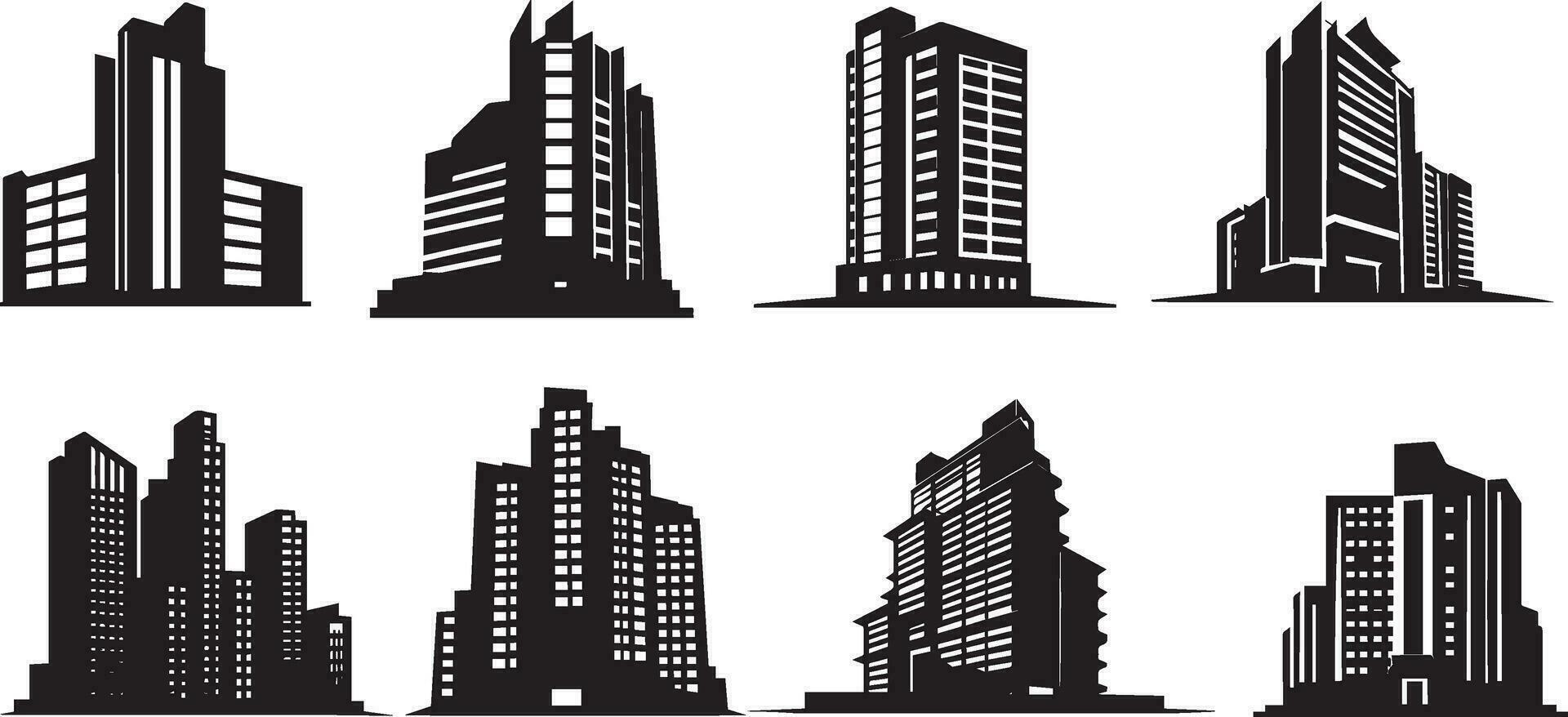 city building vector silhouette 35355938 Vector Art at Vecteezy
