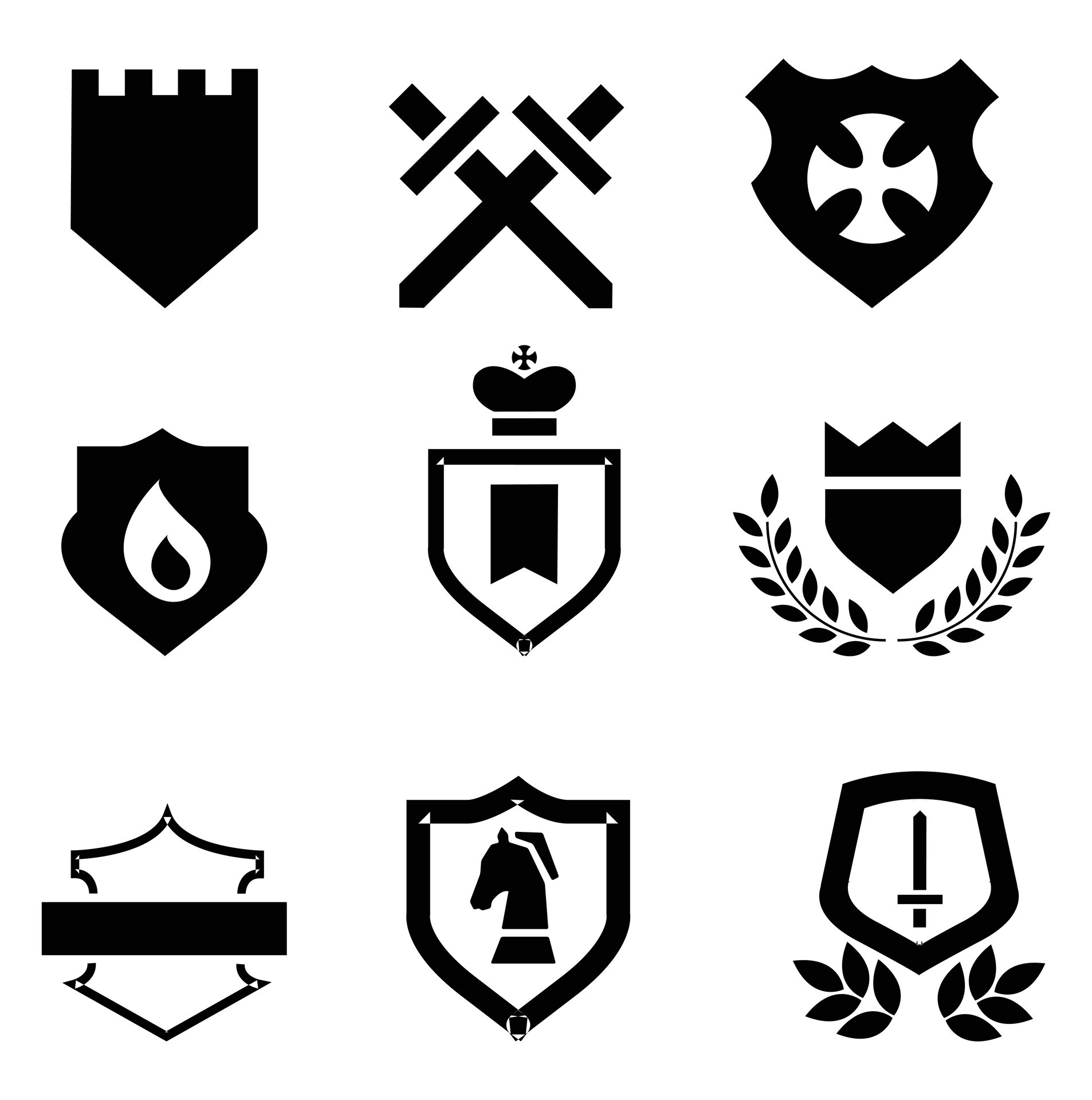 Vector minimalist flat logo icon kingdom shield isolated on white background 35371165 Vector Art ...