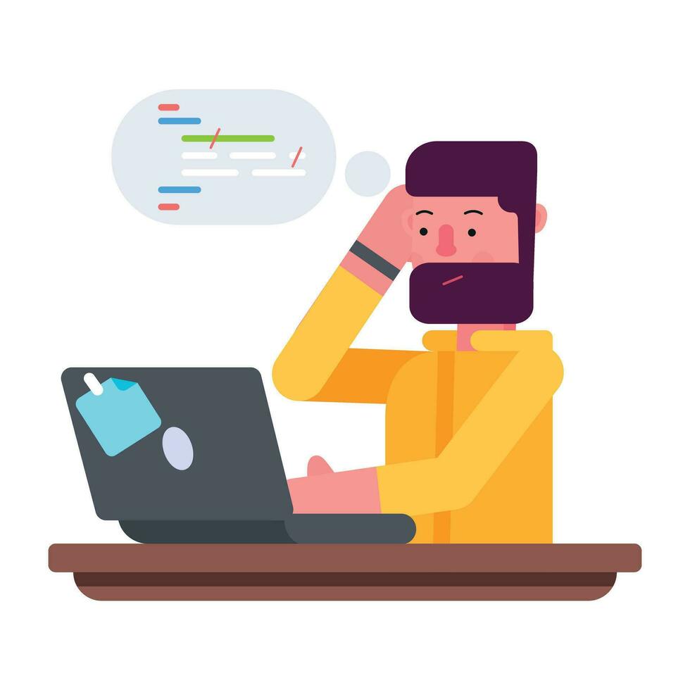 Trendy Programmer Thought 35373614 Vector Art at Vecteezy