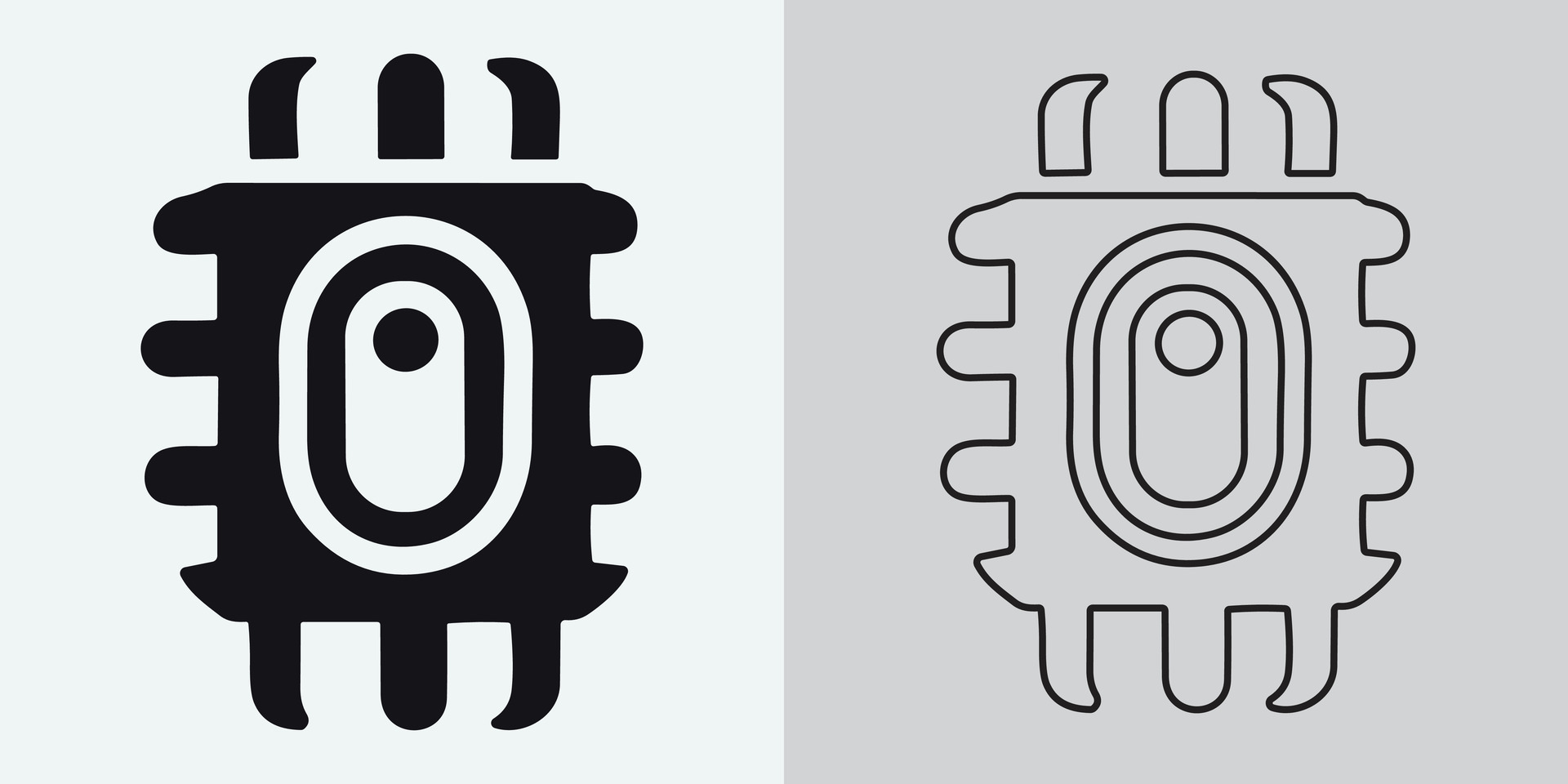 AI chip cpu icon design in gradient blue color, AI processor icon logo ... AI chip cpu icon design in gradient blue color, AI processor icon logo ...