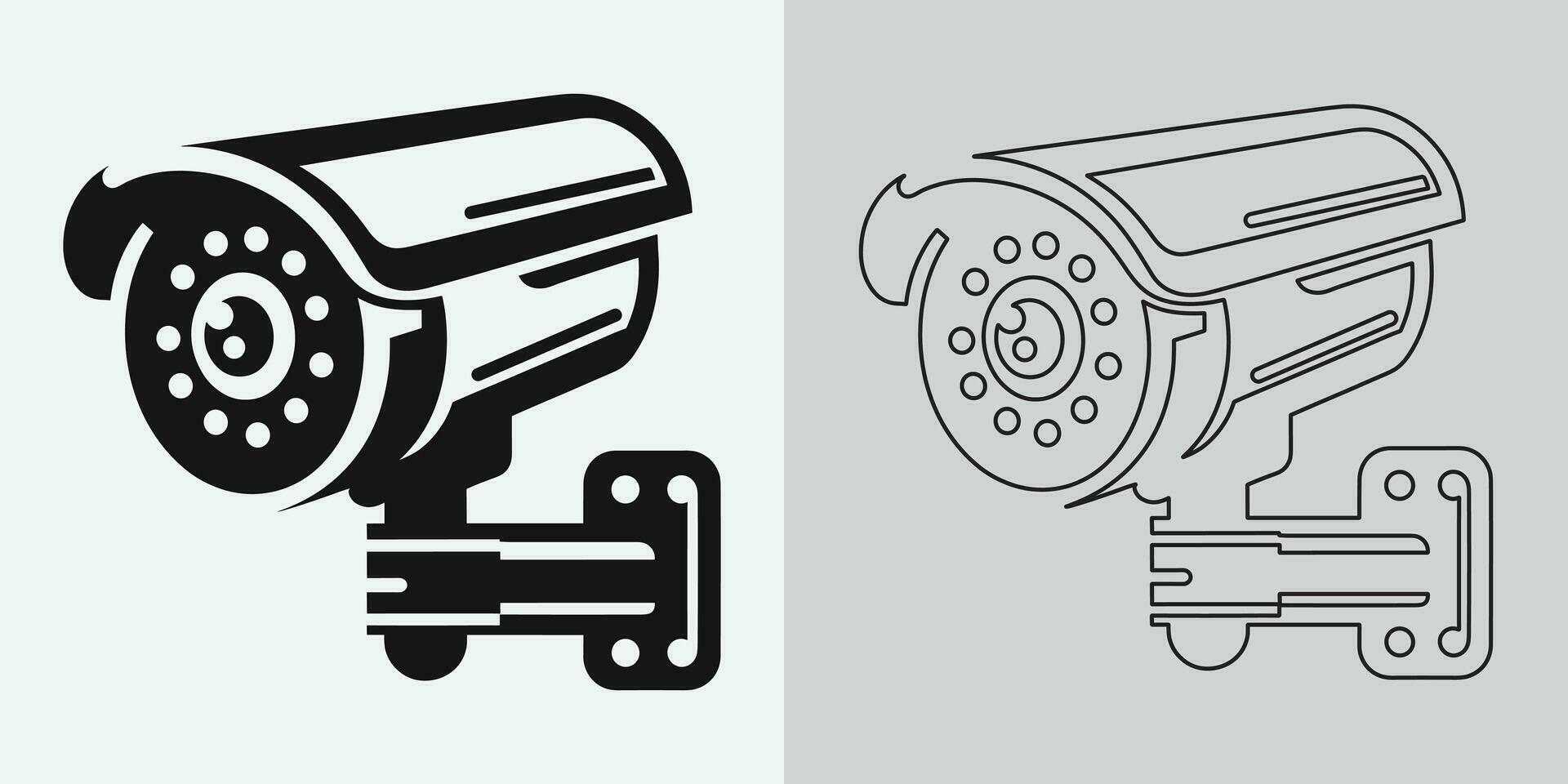 Set Of Security Or Surveillance Camera Icons Cctv Camera Icon Vector Graphics Wireless