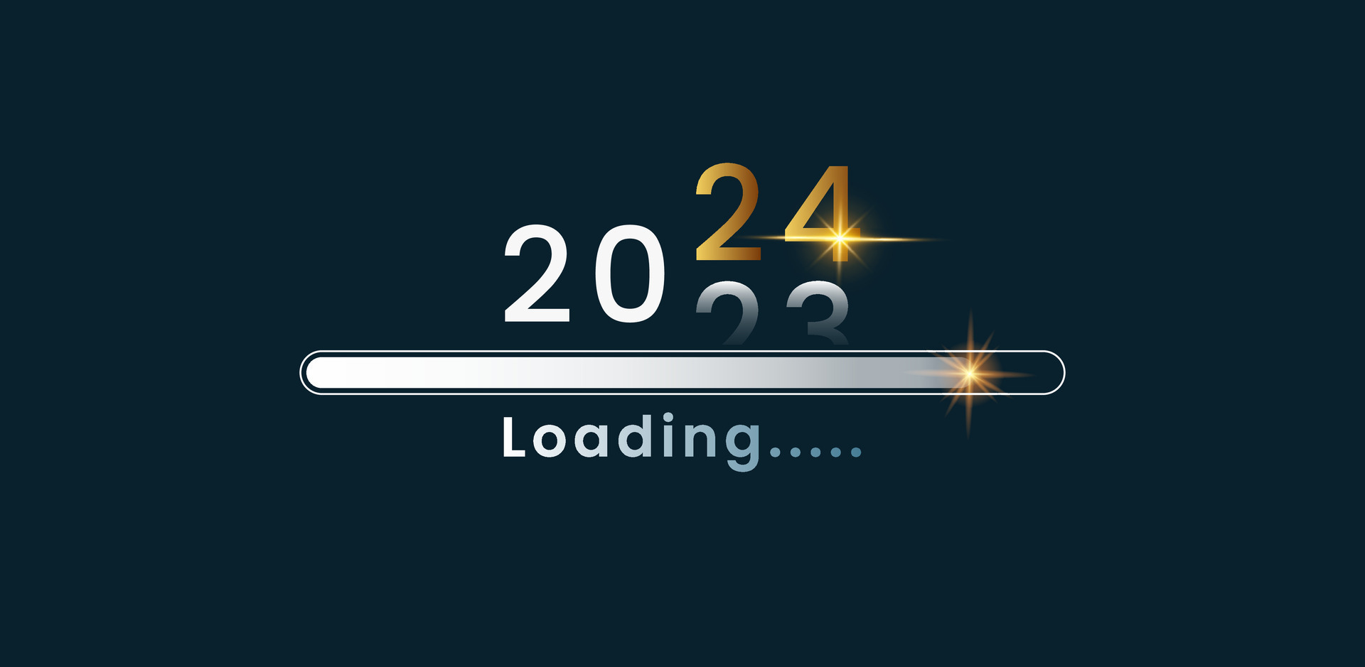 Loading process ahead of the new year 2024. Seconds leaving December ...