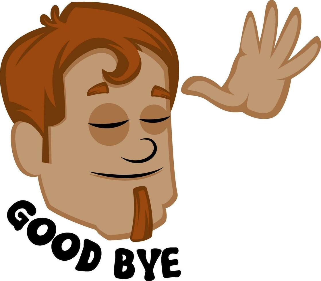 Human Emoji Showing Good Bye Illustration Vector On White Background 35386864 Vector Art At