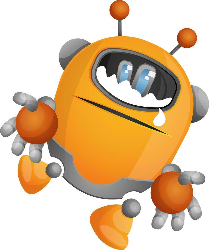 Cartoon Robot Crying Illustration Vector On White Background 35387484 Vector Art At Vecteezy