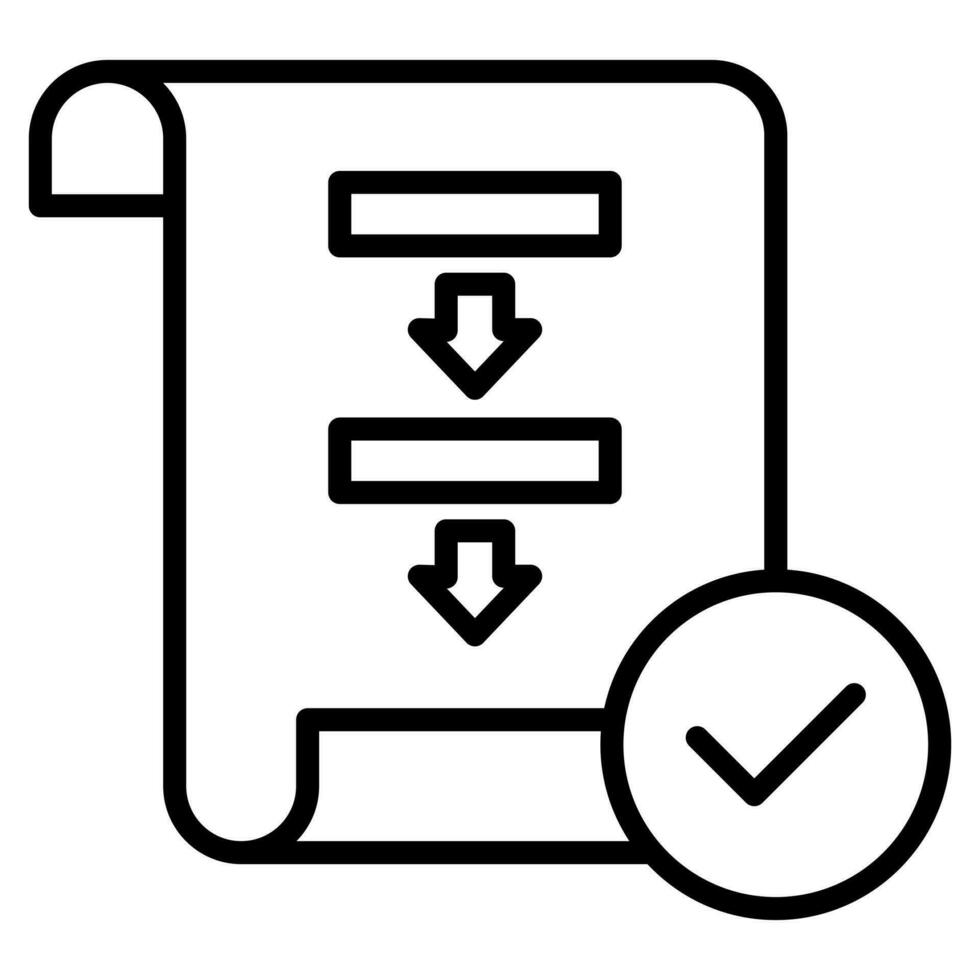 Compliance Procedures Icon line vector illustration 35389334 Vector Art ...