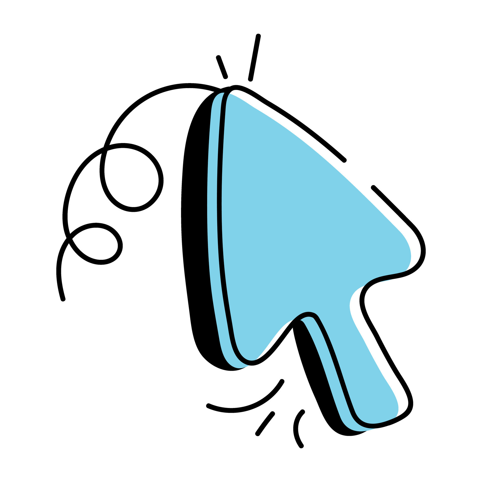 Cursor Controls Hand Drawn Icon 35394570 Vector Art at Vecteezy