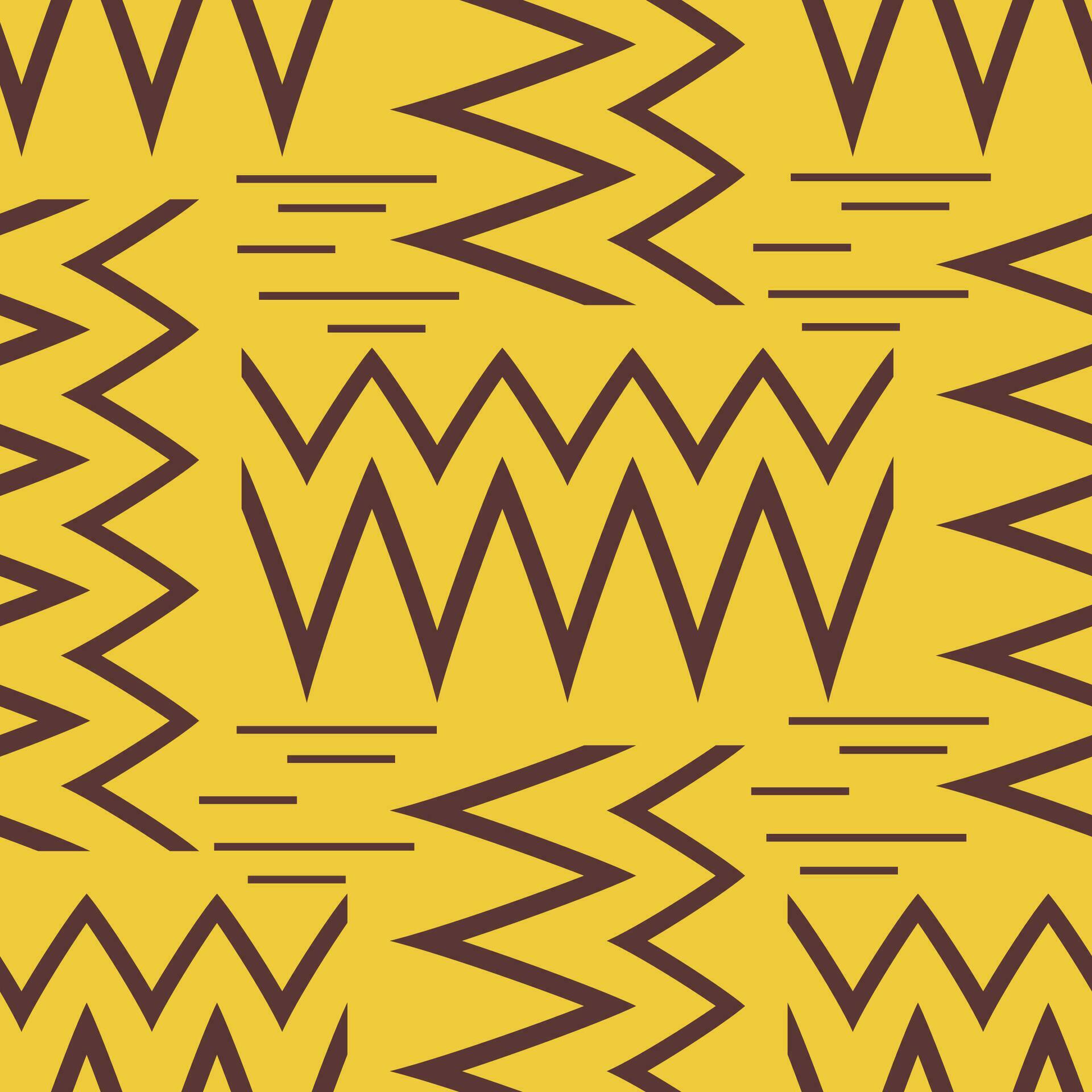 Abstract Vector Seamless Pattern With Waving Curling Lines Print