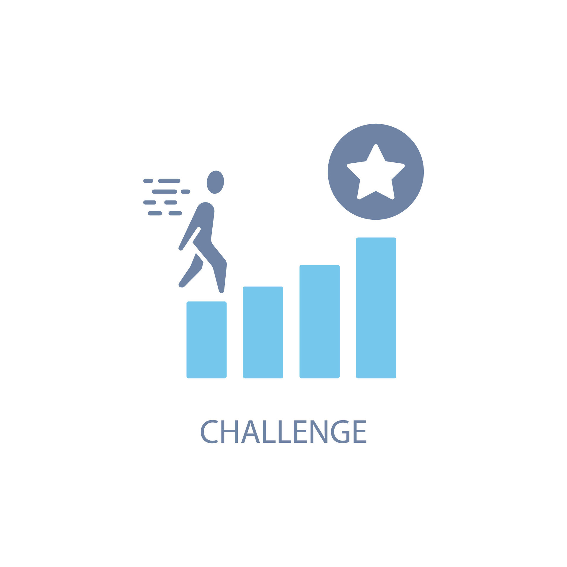 challenge concept line icon. Simple element illustration. challenge ...