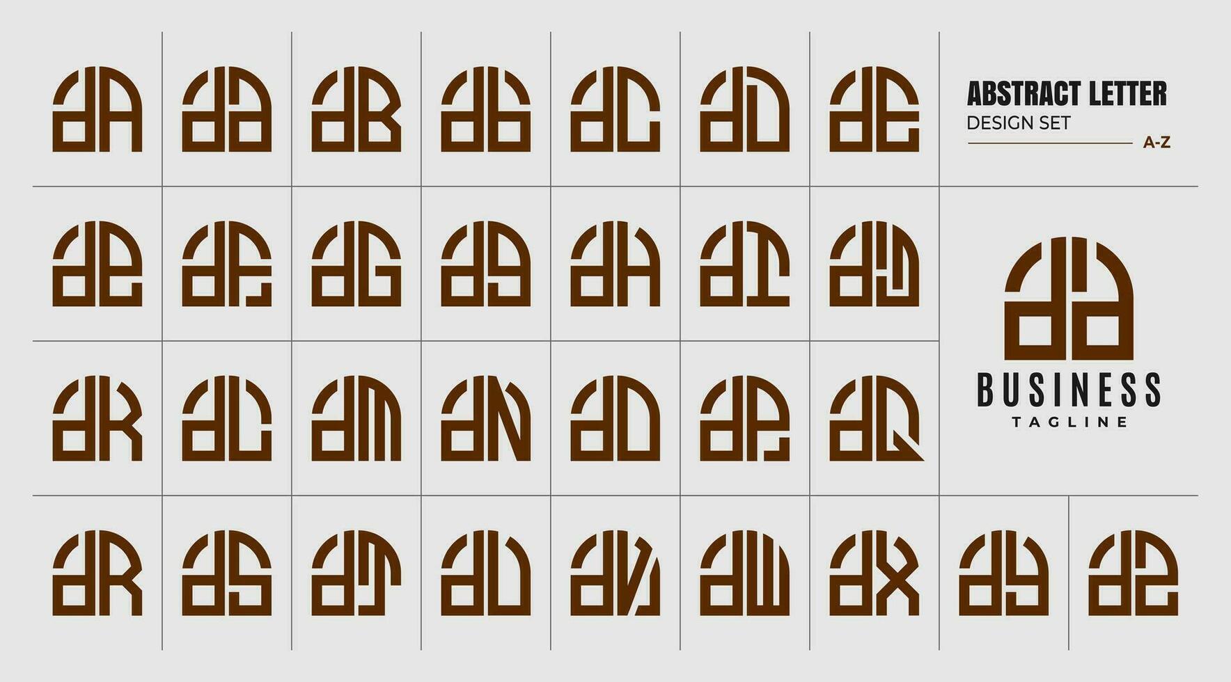 Set of geometric curve abstract shape lowercase letter D DD logo design ... Set of geometric curve abstract shape lowercase letter D DD logo design ...