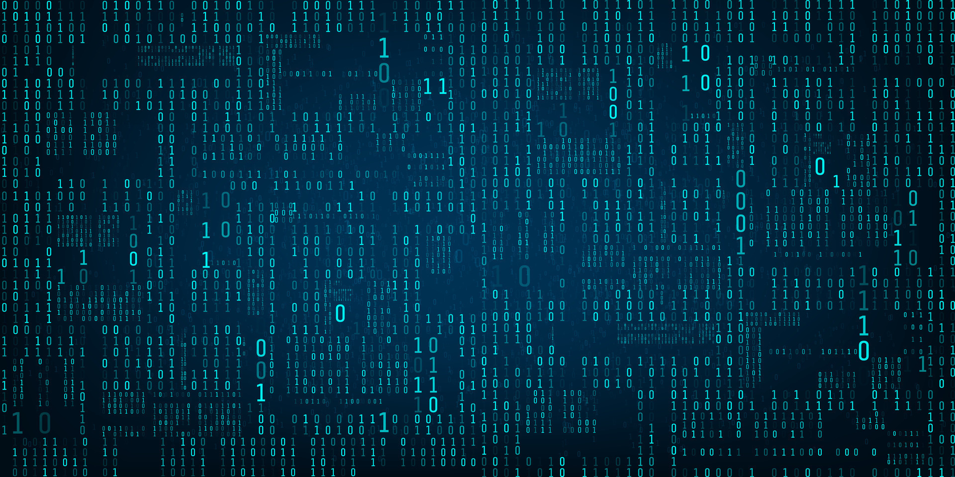 Binary Computer Code Matrix Of Binary Numbers Flow Of Blue Random Digital Numbers Futuristic