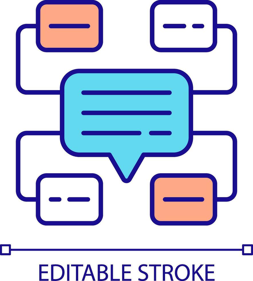 2d Customizable Constructivism Icon Representing Learning Theories Isolated Vector Thin Line