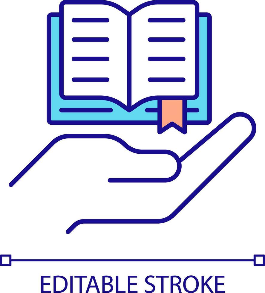 2D simple editable prior knowledge icon representing learning theories, isolated vector, thin ...