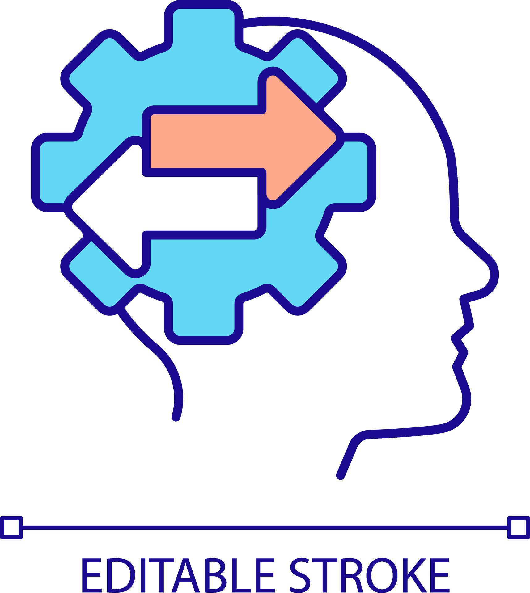 2d Customizable Behaviorism Icon Representing Learning Theories