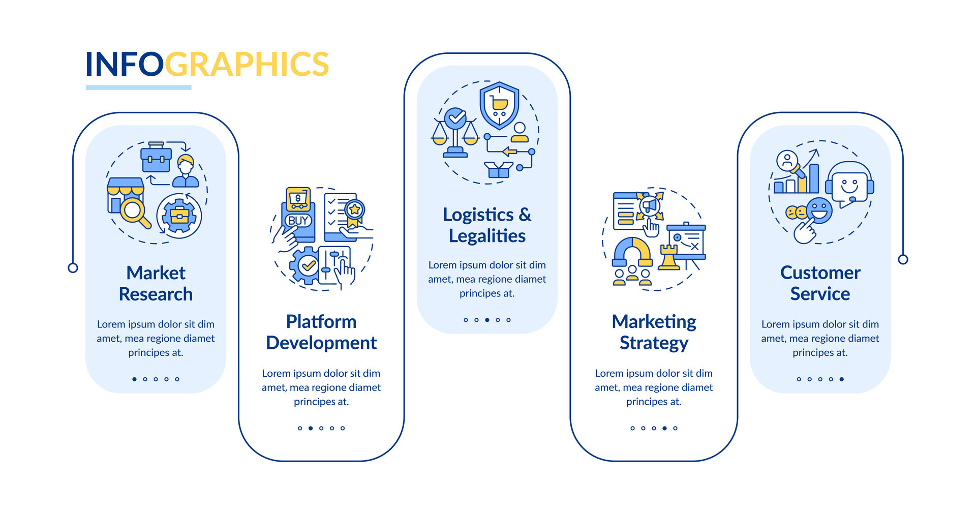 2D C2C vector infographics template with thin line icons concept, data ... 2D C2C vector infographics template with thin line icons concept, data ...