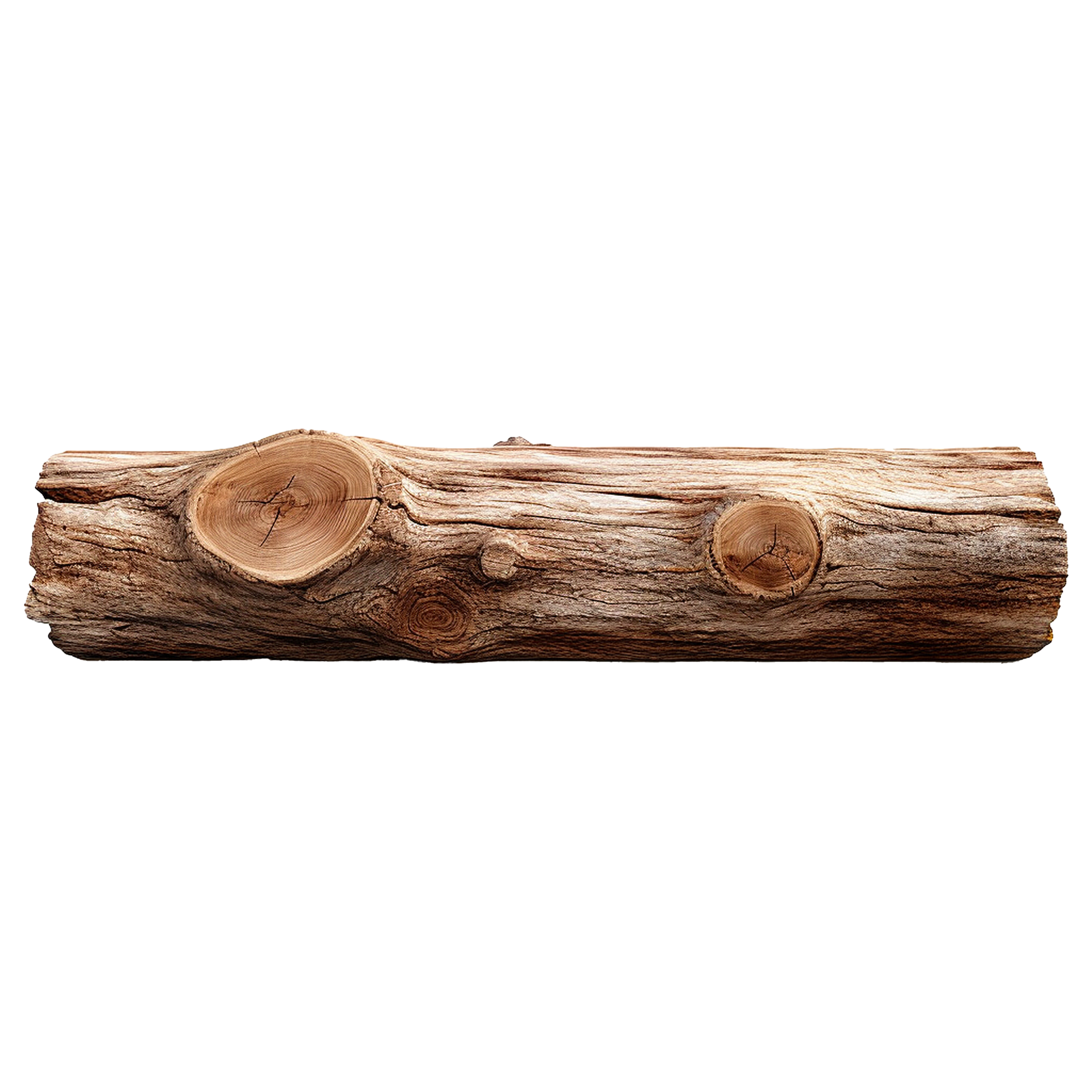 AI generated Wooden log display isolated on transparent background wood product stand png ...