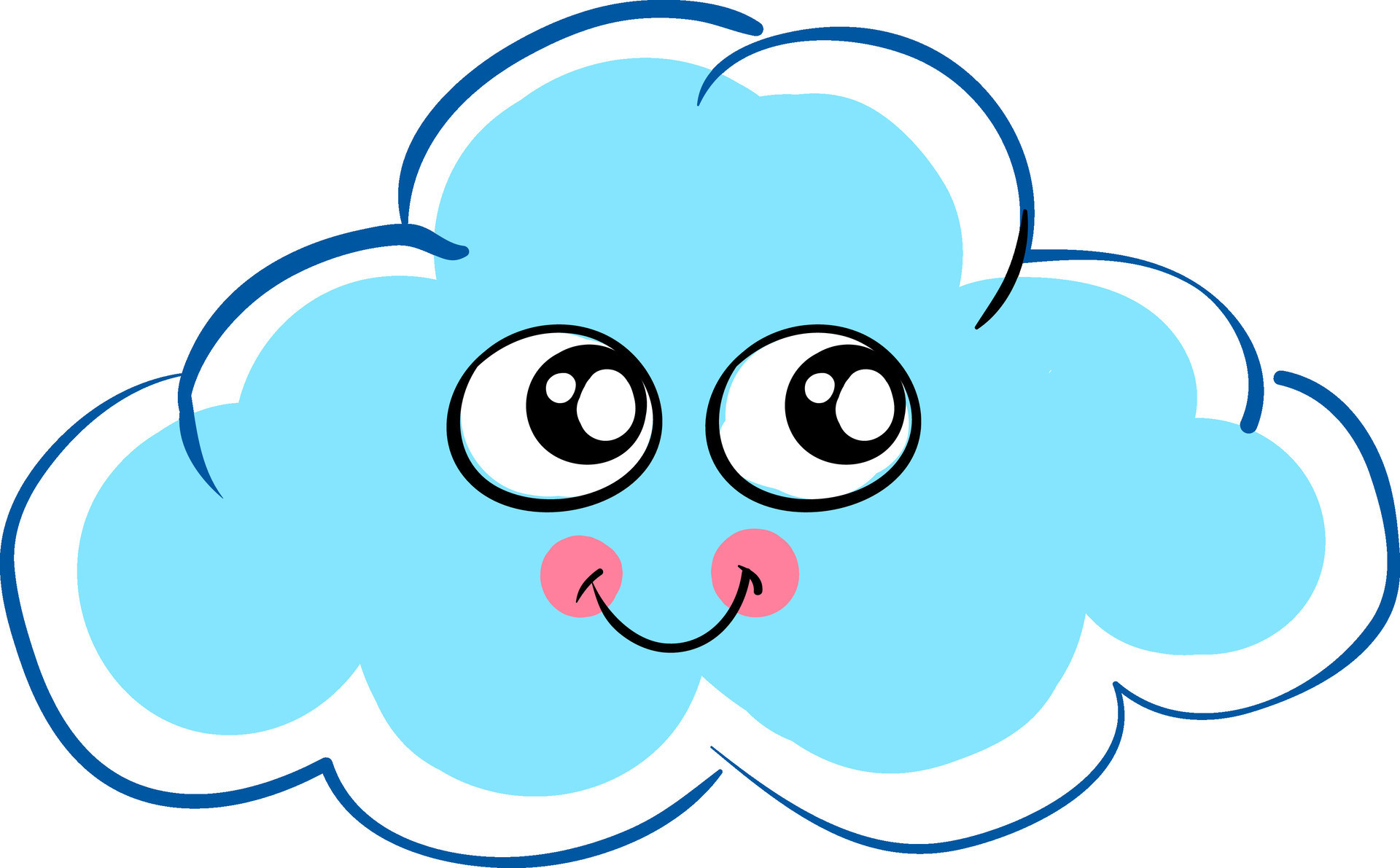 nube feliz, ilustración, vector sobre fondo blanco. 35417244 Vector en Vecteezy