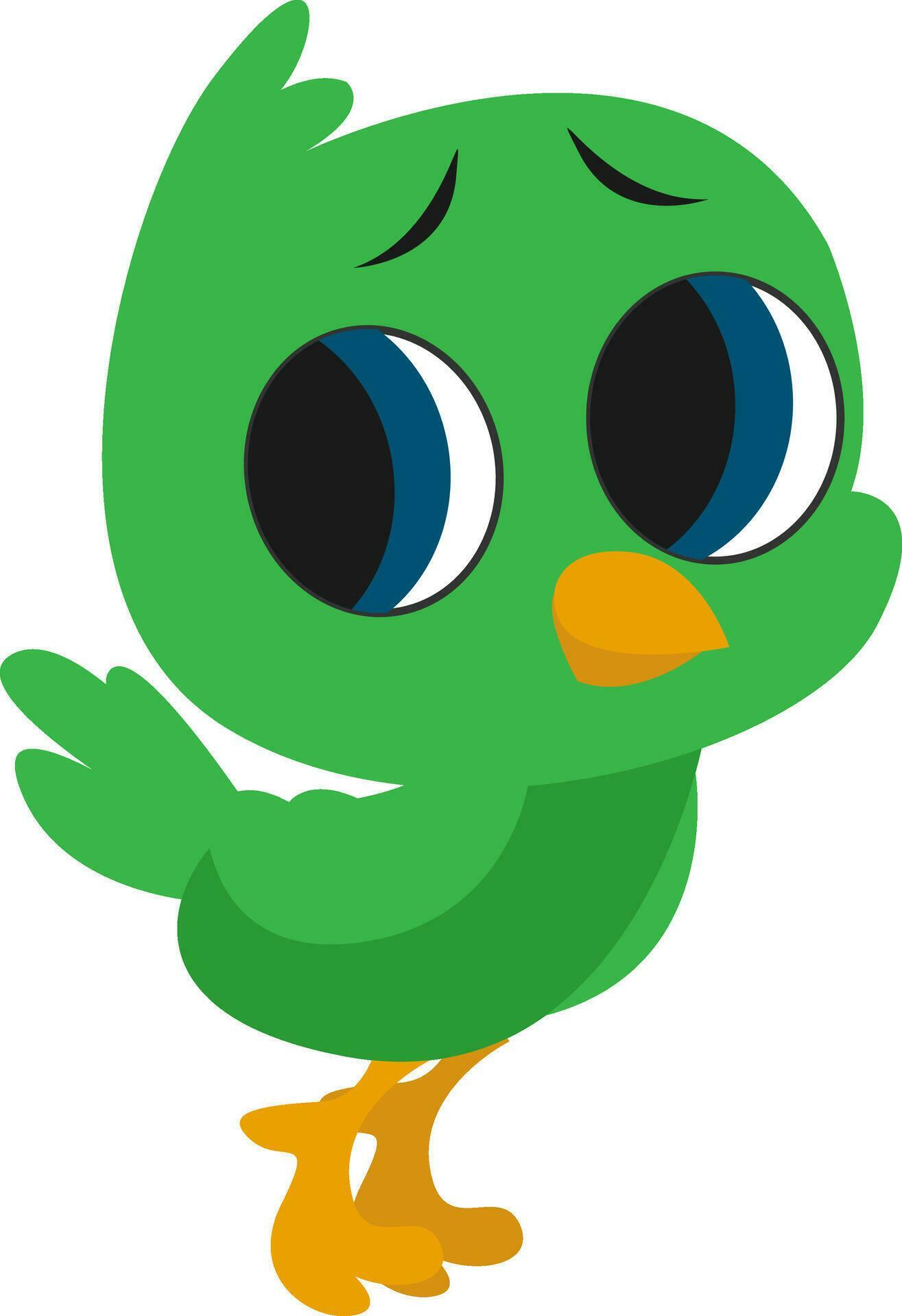 Small Green Bird Illustration Vector On White Background 35418608 Vector Art At Vecteezy