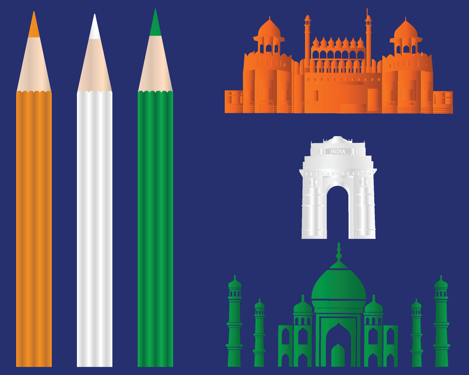 Indian Taj Mahal Lal Kila Gate In Delhi 26 January Republic Day Indian Independence Day