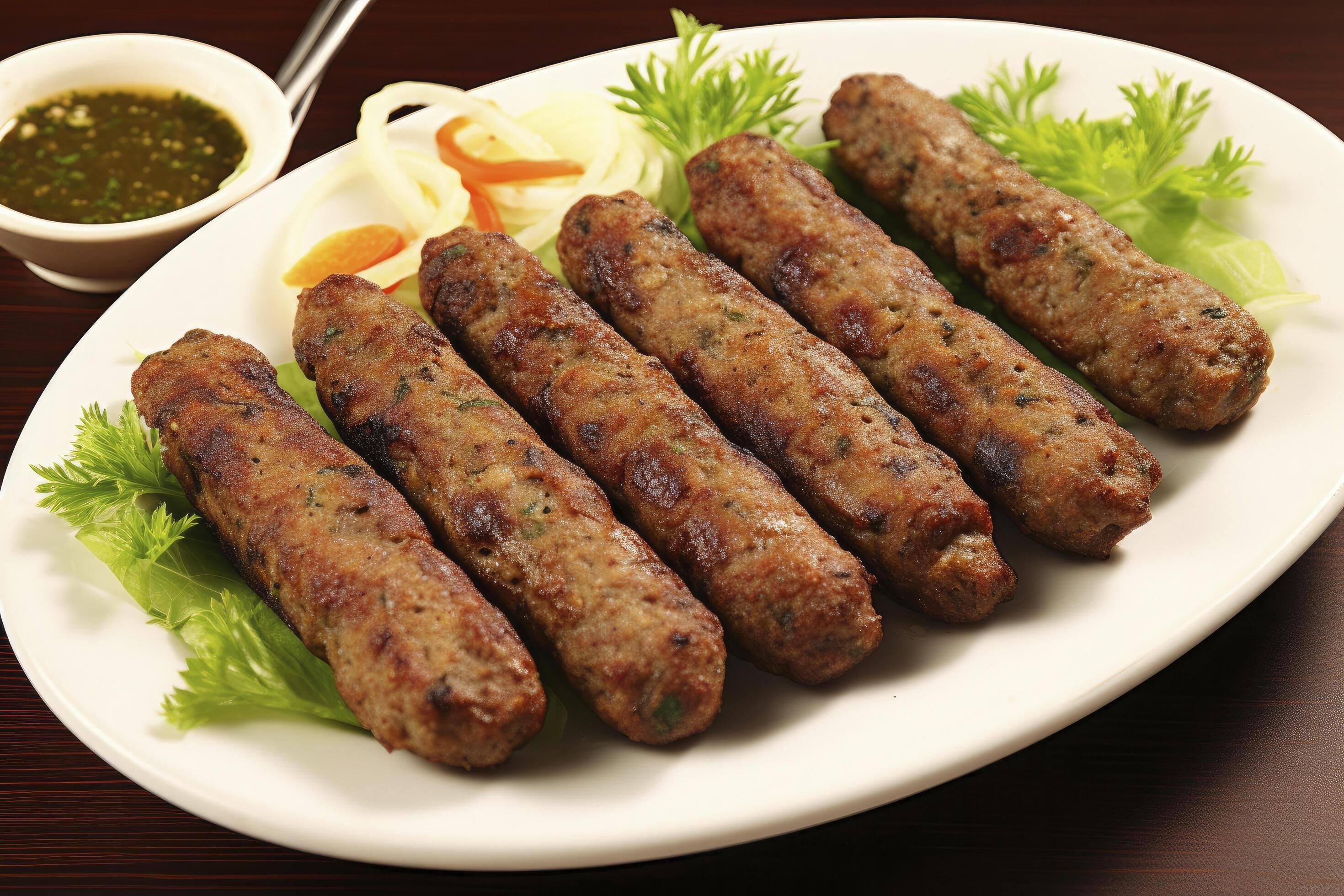 AI generated Tasty seekh kabab. AI Generated. 35425610 Stock Photo at ...
