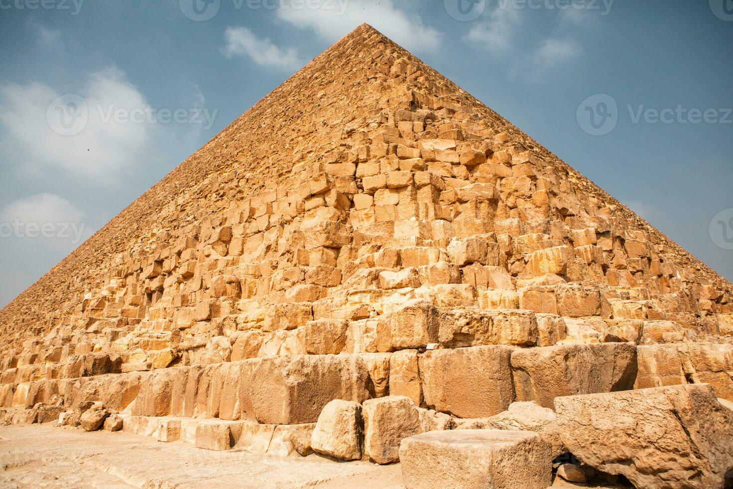 Famous Egyptian Pyramids of Giza. Landscape in Egypt. Pyramid in desert ...