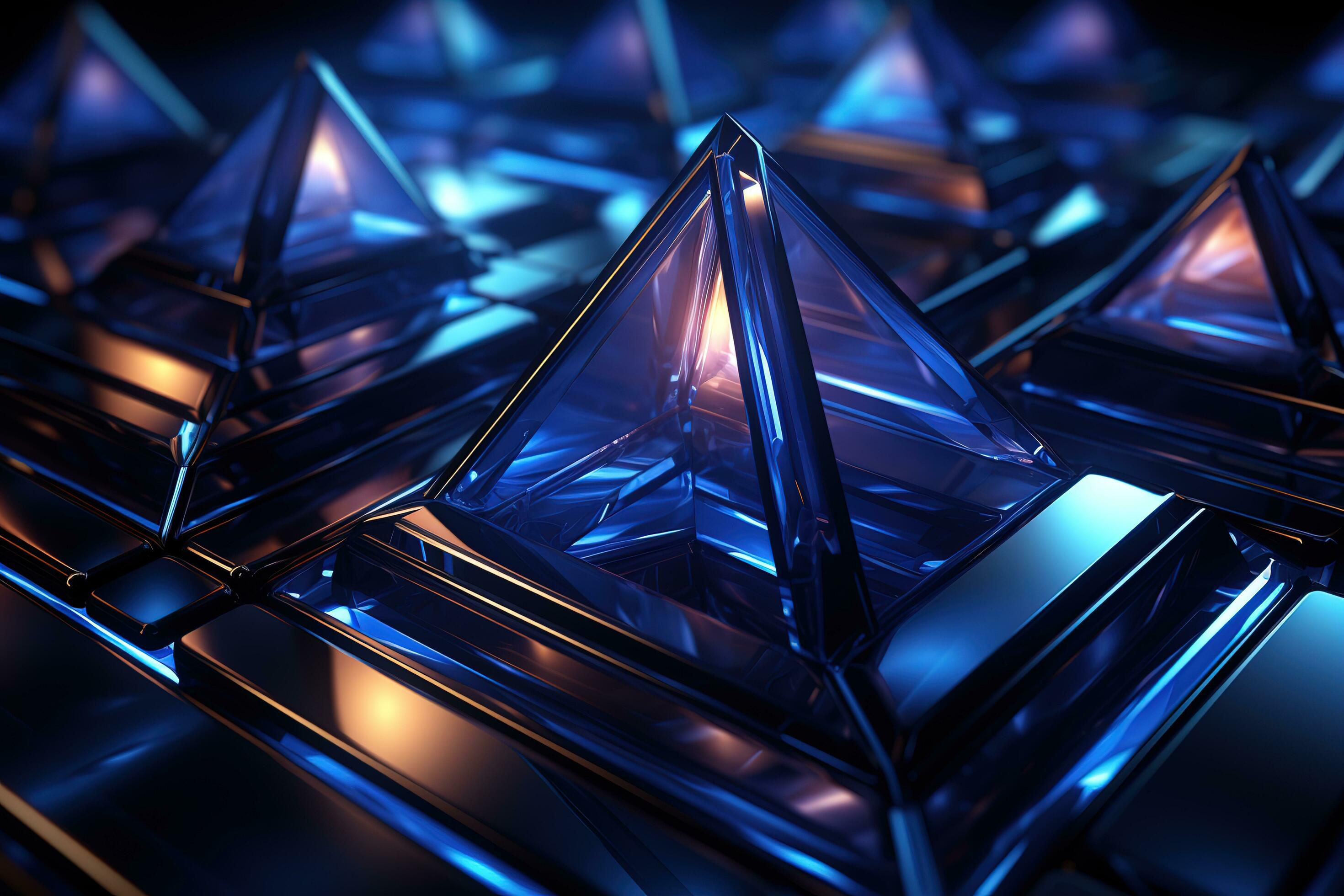 AI generated Abstract fluid 3d render holographic iridescent neon ...