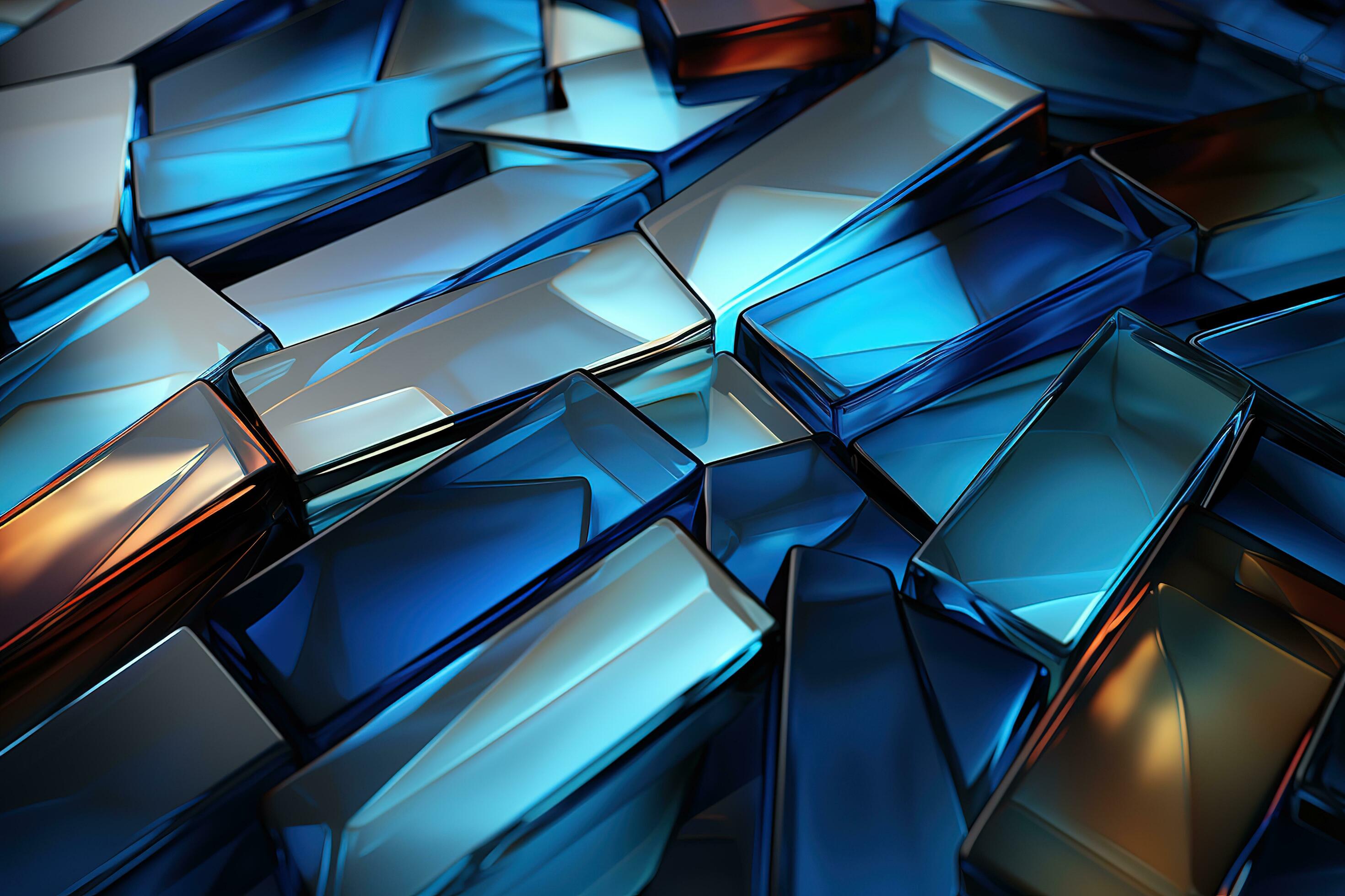 AI generated Abstract fluid 3d render holographic iridescent neon ...