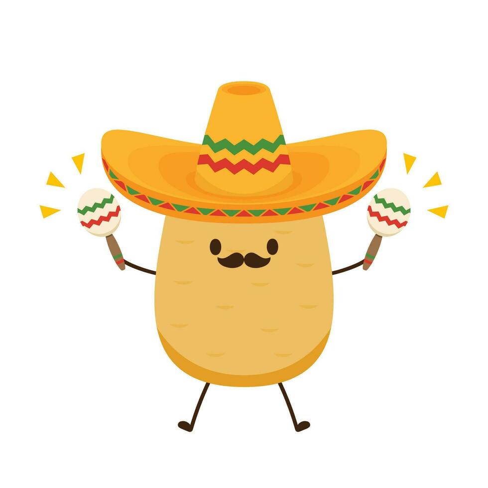 Potato Character Design Potato Vector Potato Cartoon On White Background 35438941 Vector Art