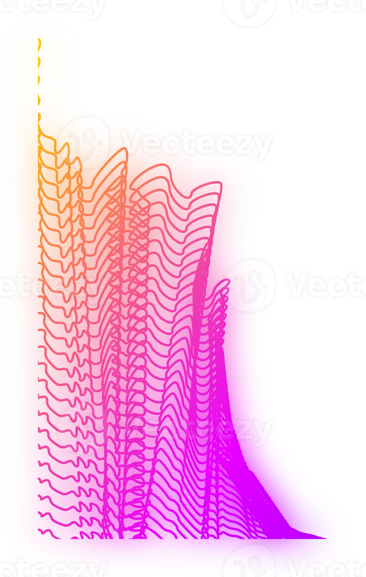 Abstract Wavy Lines Element Flowing Particles Wave Pattern 3d Curve Halftone 35442540 Png