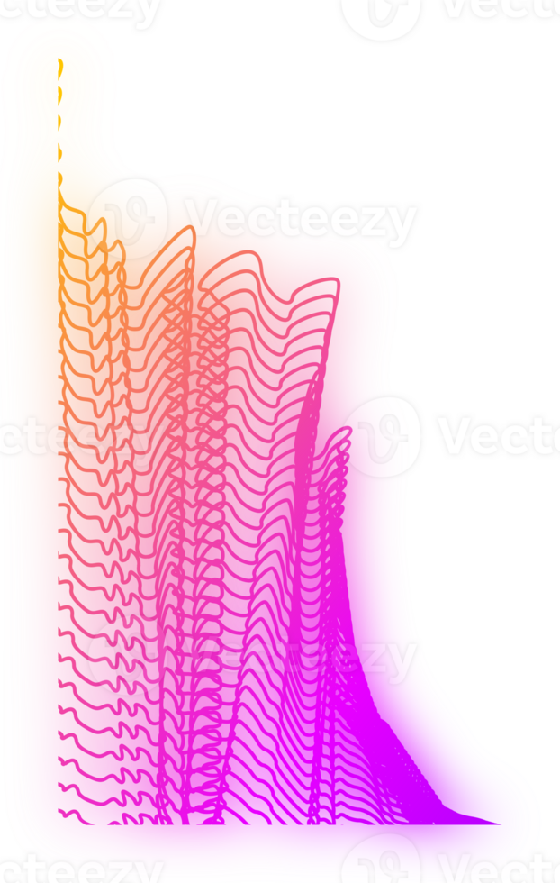 Abstract Wavy Lines Element Flowing Particles Wave Pattern 3d Curve Halftone 35442540 Png