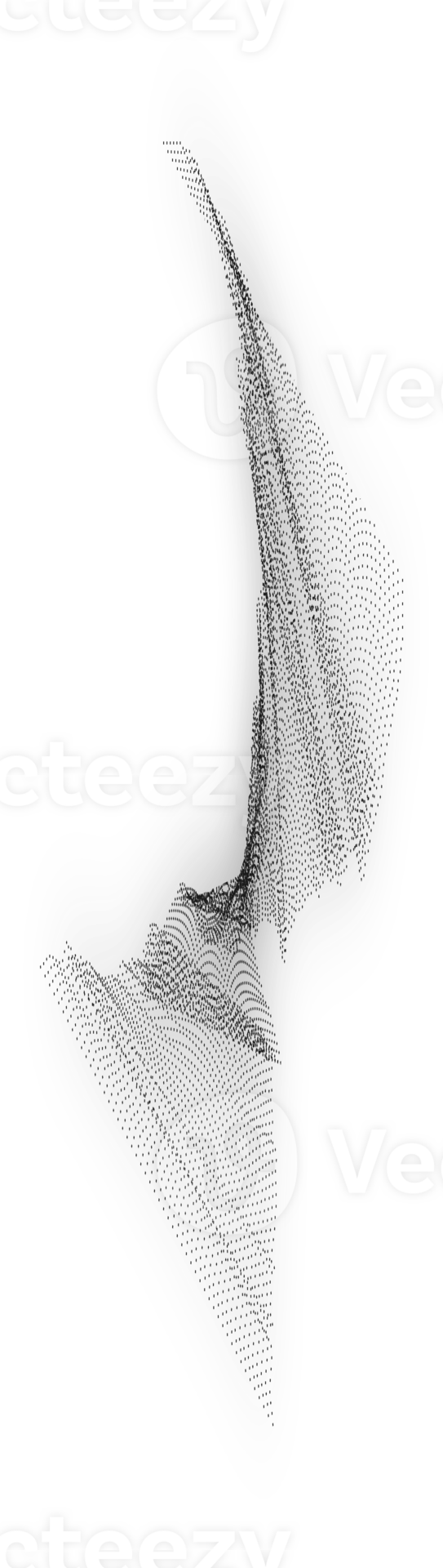 Abstract Wavy Lines Element Flowing Particles Wave Pattern 3d Curve Halftone 35442557 Png