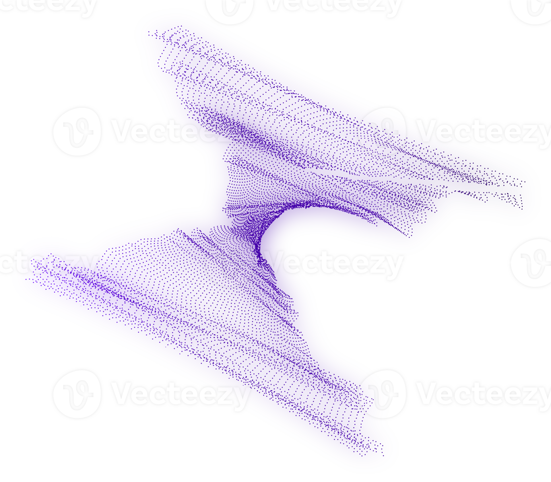 Abstract Wavy Lines Element Flowing Particles Wave Pattern 3d Curve Halftone 35442571 Png