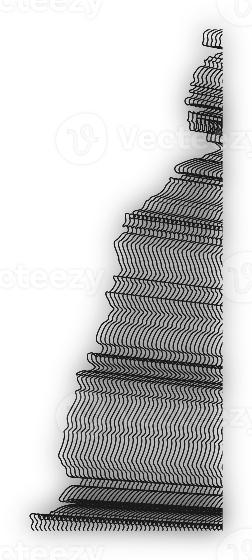 Abstract Wavy Lines Element Flowing Particles Wave Pattern 3d Curve Halftone 35442584 Png