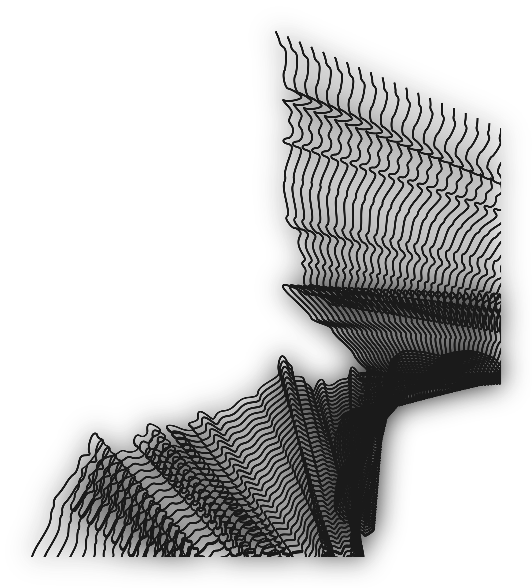 Abstract Wavy Lines Element Flowing Particles Wave Pattern 3d Curve Halftone 35442589 Png