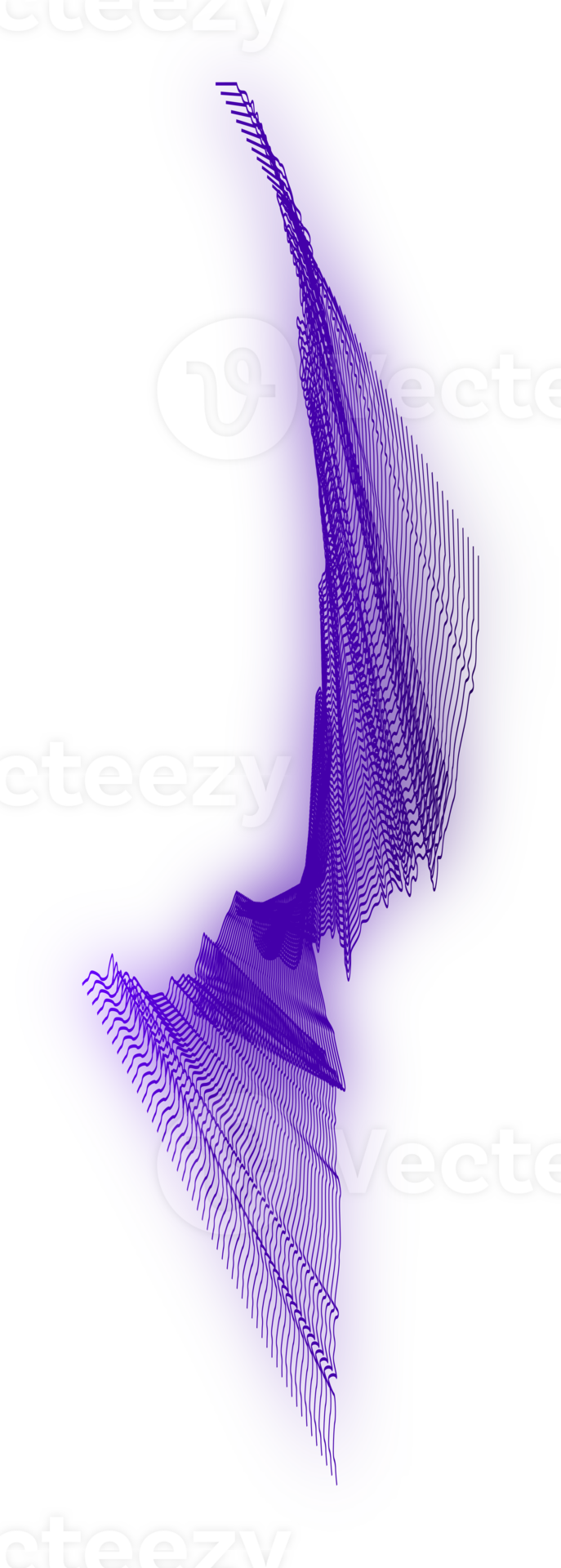 Abstract Wavy Lines Element Flowing Particles Wave Pattern 3d Curve Halftone 35442617 Png