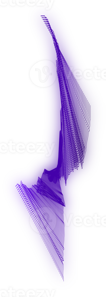 Abstract Wavy Lines Element Flowing Particles Wave Pattern 3d Curve Halftone 35442617 Png