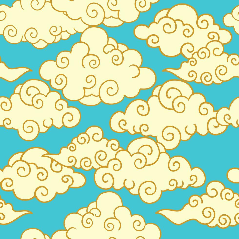 Cloud in The Sky Seamless Pattern 35444494 Vector Art at Vecteezy